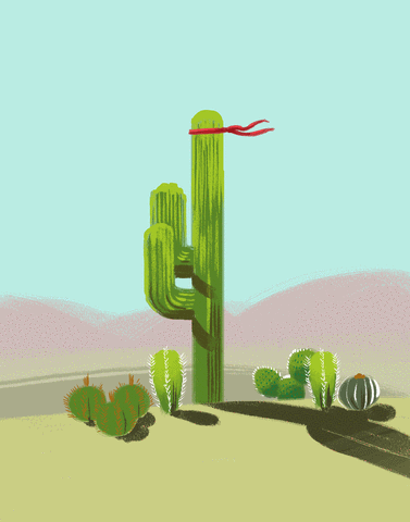 "Karate Kactus, animated illustration" : r/Art