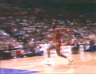 One of the most monumental dunks of all time. Michael Jordan soars from ...